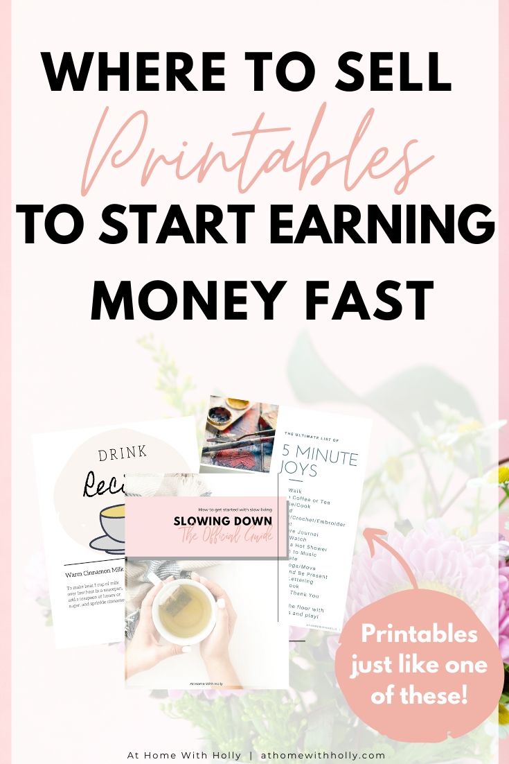 Where To Sell Printables - At Home With Holly